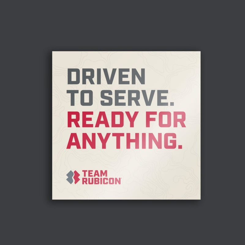 Team Rubicon Driven To Serve Car Decal